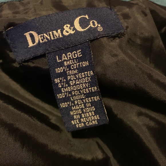 Denim&Co | Jackets & Coats | Denim Co Embroidered Jacket Fall Jewel ...